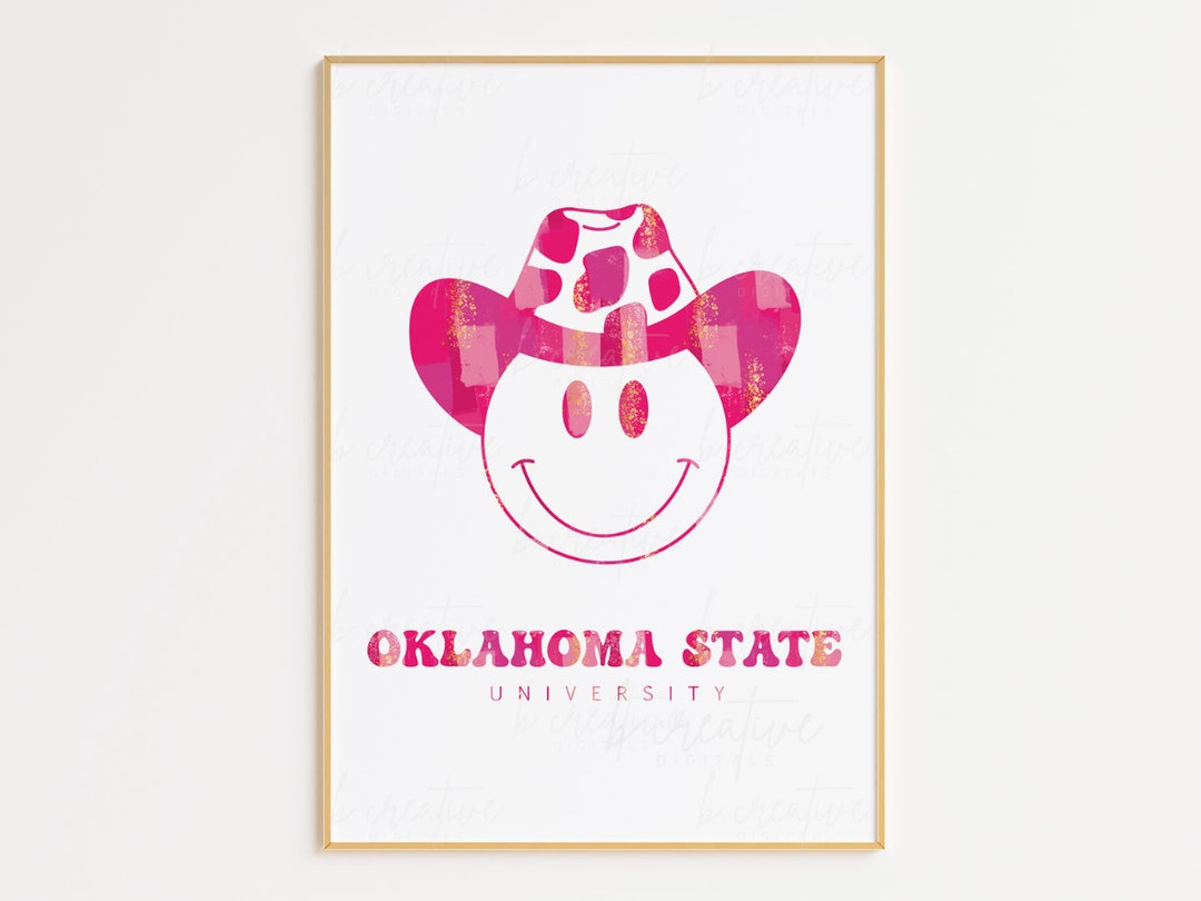 OSU Oklahoma State University Smiley Wall Print Posters - Etsy