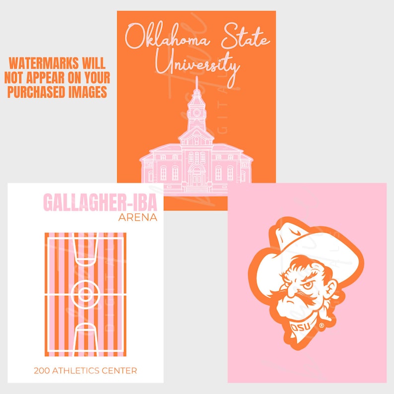 OSU Oklahoma State University Wall Print Posters - Etsy