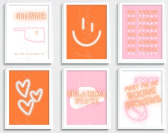 OSU Oklahoma State University Wall Print Posters - Etsy