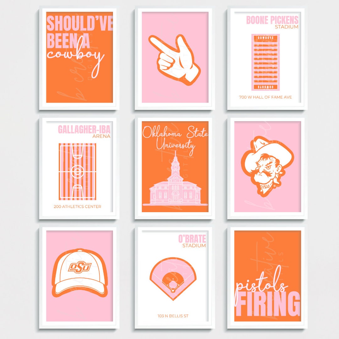OSU Oklahoma State University Wall Print Posters - Etsy