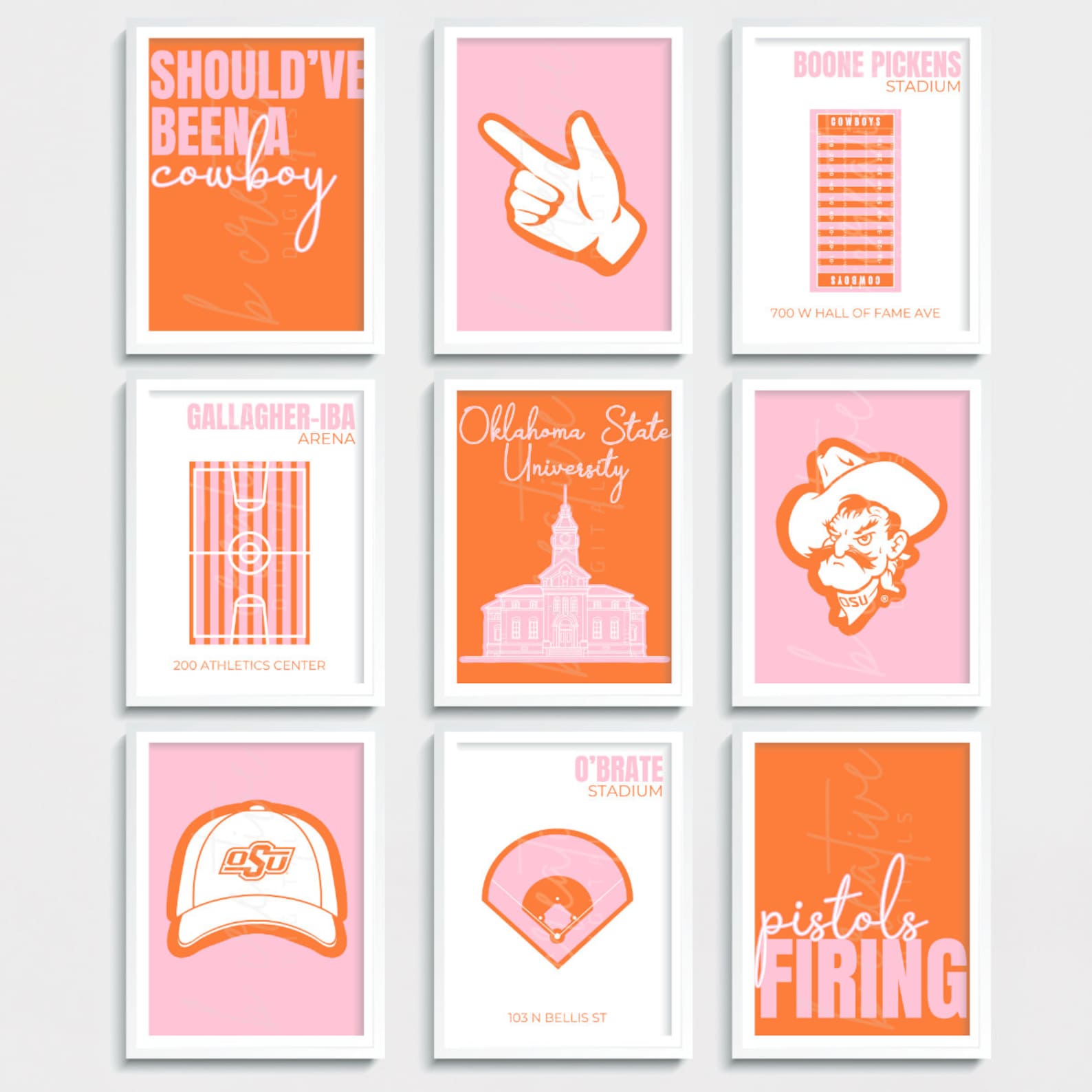 OSU Oklahoma State University Wall Print Posters - Etsy