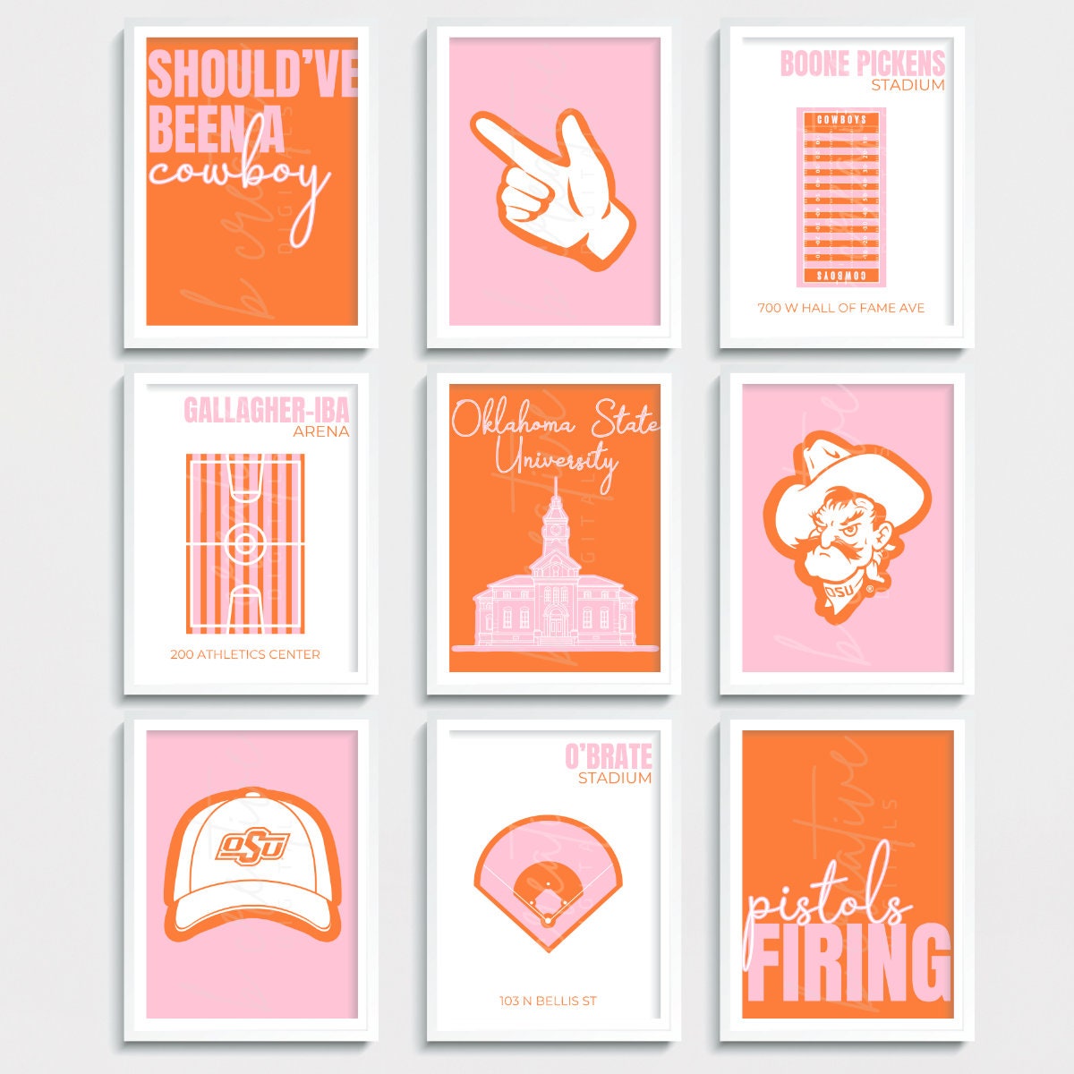 OSU Oklahoma State University Wall Print Posters - Etsy