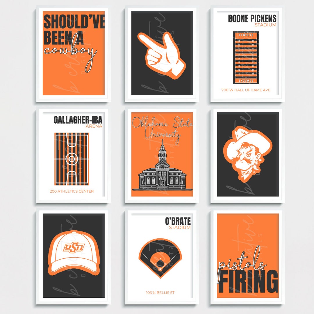 OSU Oklahoma State University Wall Print Posters - Etsy