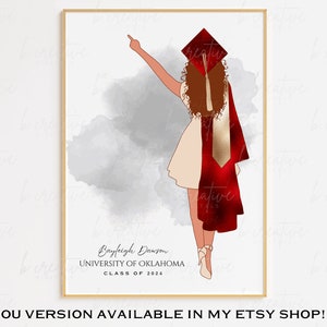 OSU Oklahoma State University Custom Graduation Portrait Wall Print ...