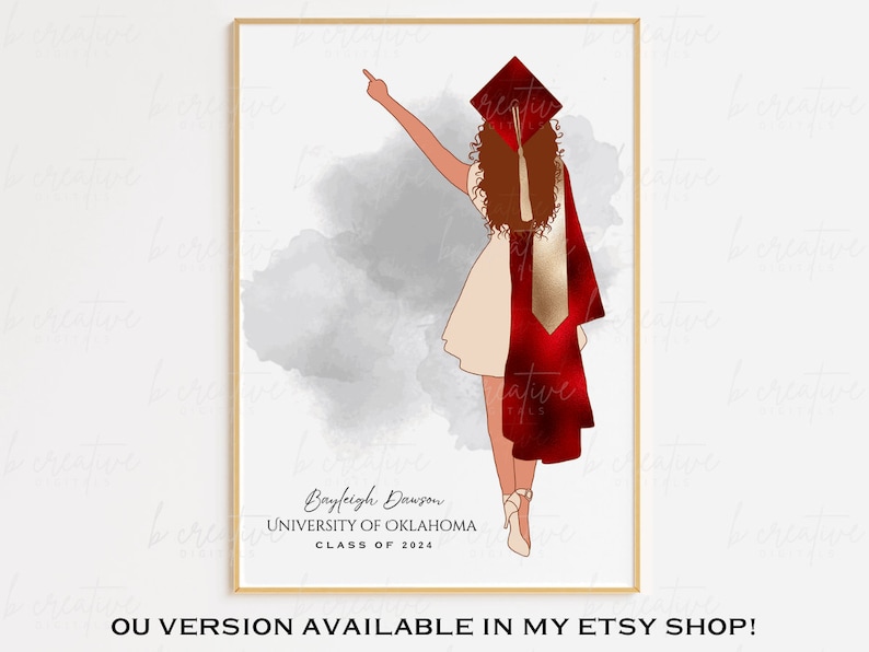 OSU Oklahoma State University Custom Graduation Portrait Wall Print ...