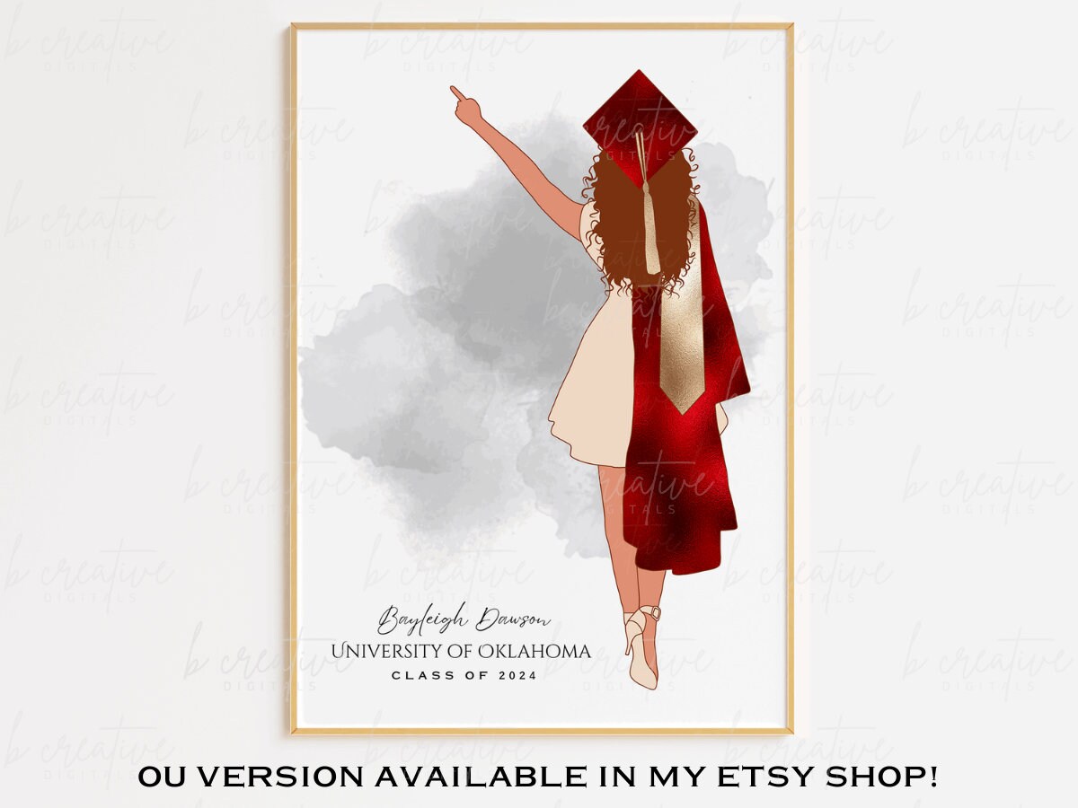 OSU Oklahoma State University Custom Graduation Portrait Wall Print ...