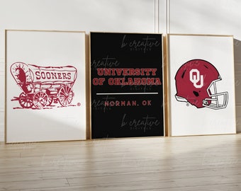 OU University of Oklahoma Wall Print Posters - Etsy