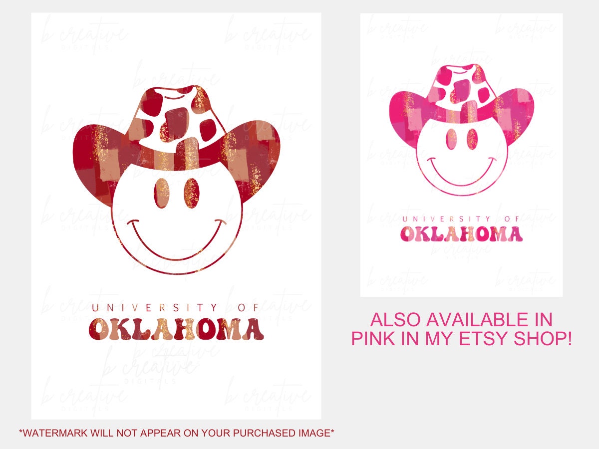 University of Oklahoma Smiley Wall Print Posters - Etsy