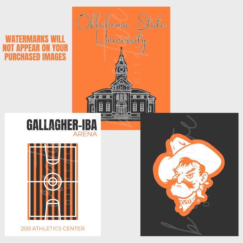 OSU Oklahoma State University Wall Print Posters - Etsy