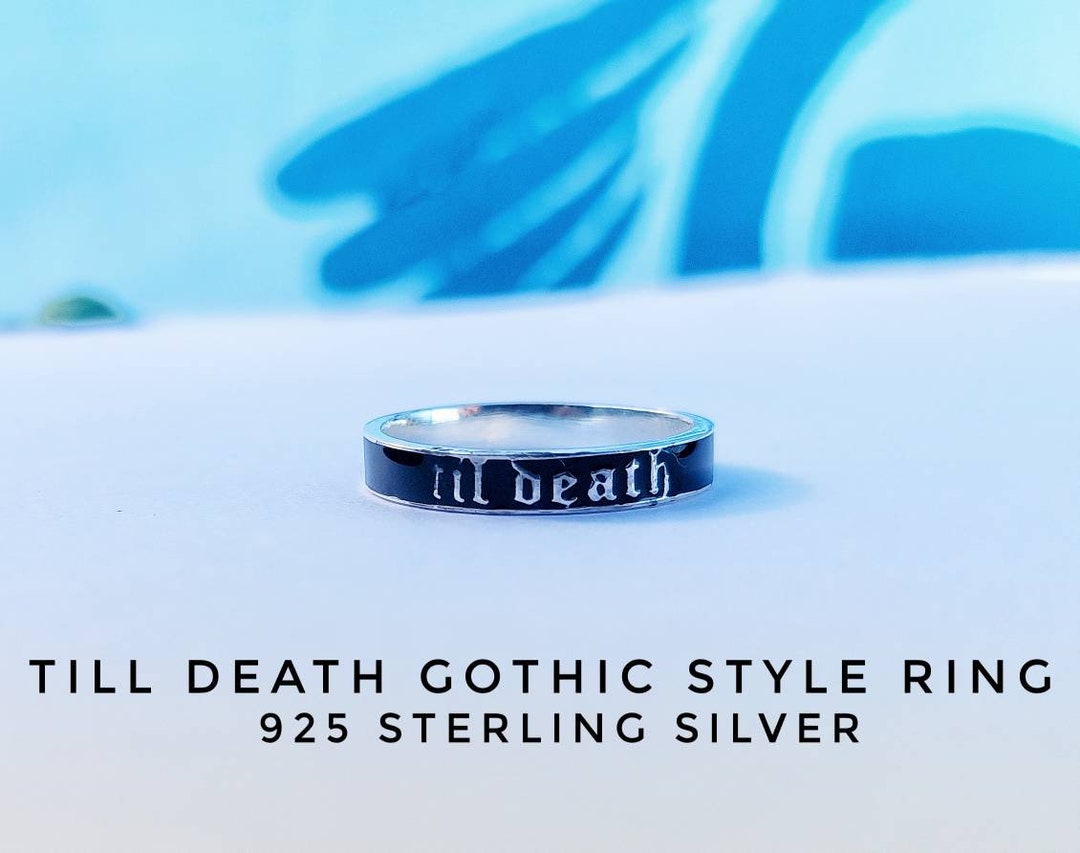 Personalized Till Death Ring in Solid 925 Sterling Silver, Men Women ...