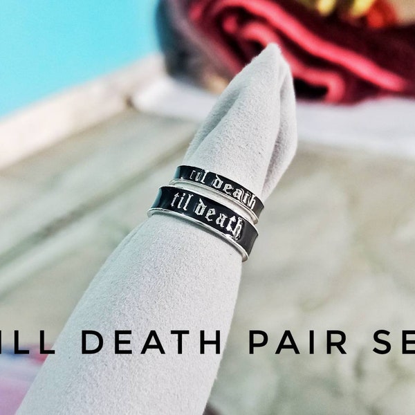 Till Death Enamel Ring - Etsy