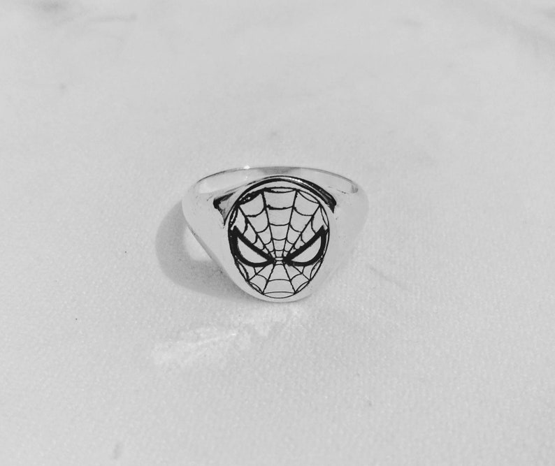 Sterling Silver Spider Web Ring.spiderman Andrew Garfield - Etsy