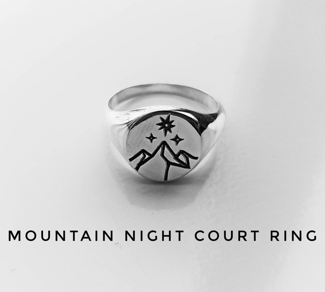 ACOTAR Night Court Signet Ring, Starry Mountains Night Court Ring ...