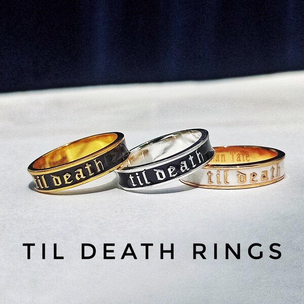 Till Death Enamel Ring - Etsy