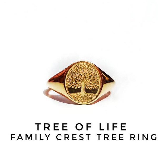 Tree Signet Ring - Etsy