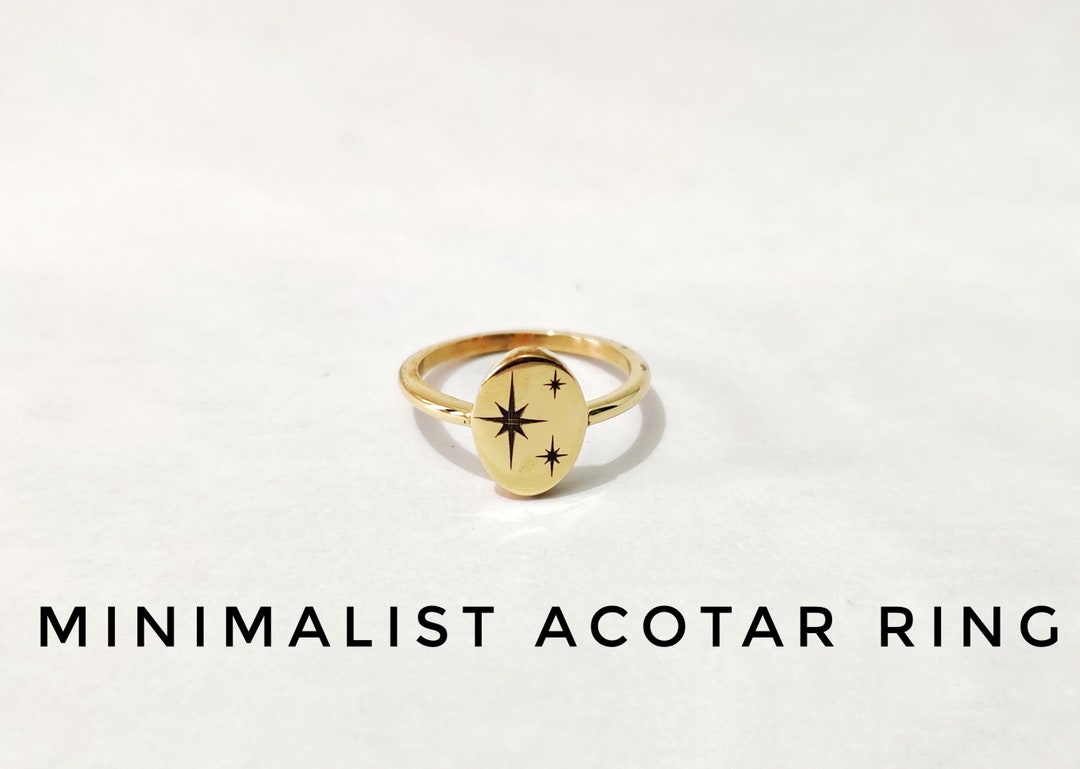 ACOTAR Night Court Signet Ring, Starry Mountains Night Court Ring, STAR ...