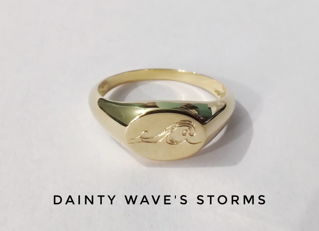 925 Silver Signet Ring, Storms Wave Ring, A Self-reminder Ring, Back to ...