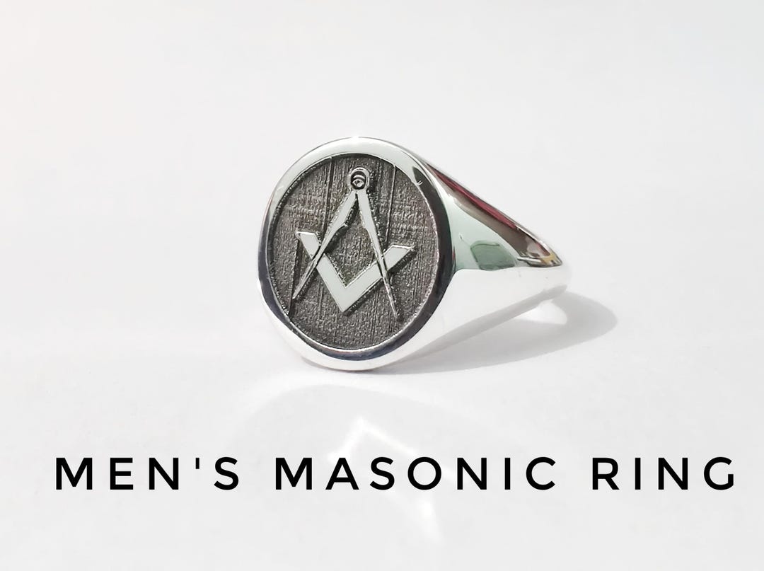 Custom Masonic Ring Lodge Number Freemason Ring, Master Mason Rings ...