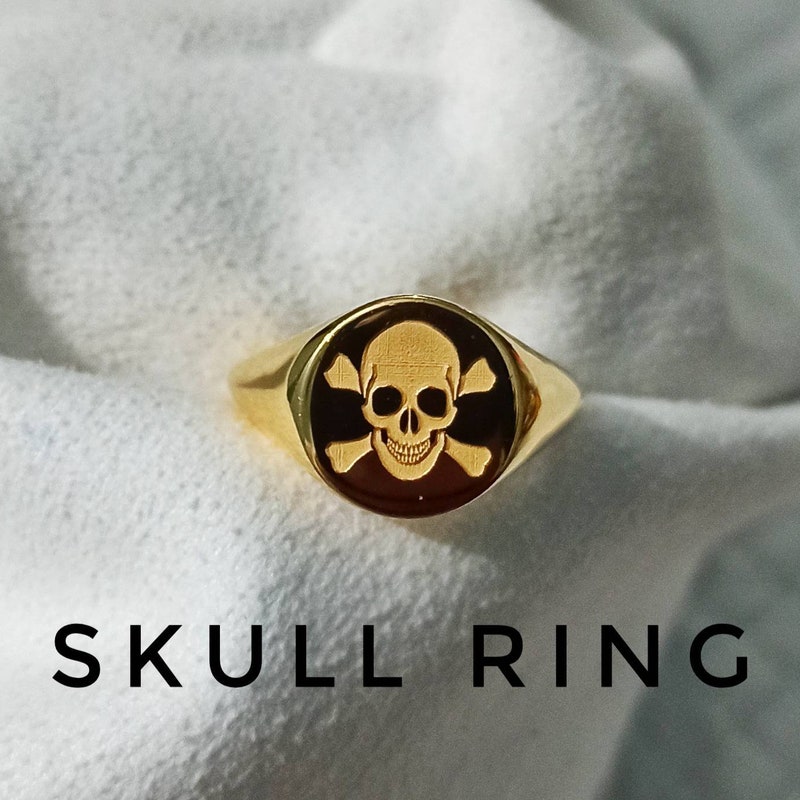 Sterling Skull Ring - Etsy
