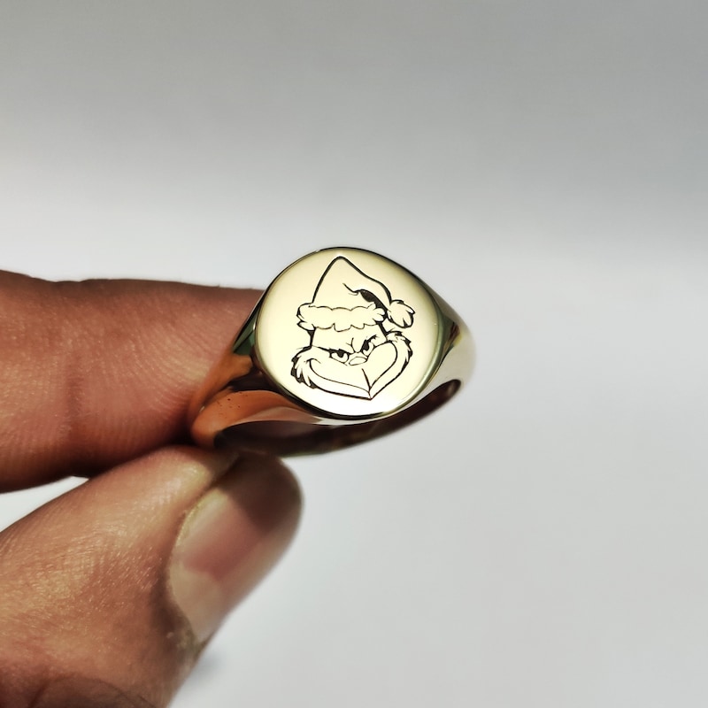 Grinch Gold Ring - Etsy