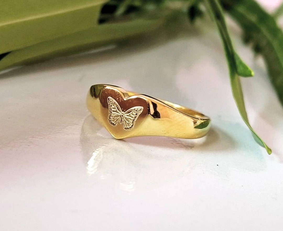 Heart Ring, Butterfly Ring, Sterling Silver Ring for Women ...