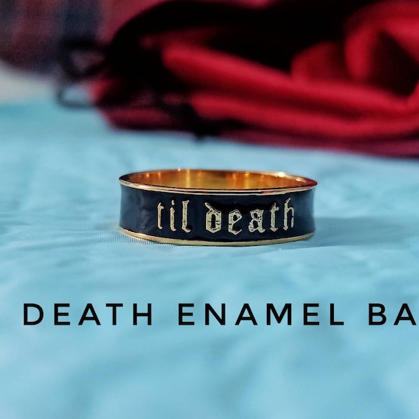 Till Death Enamel Ring - Etsy