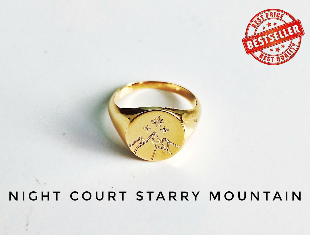 ACOTAR Night Court Signet Ring, Starry Mountains Night Court Ring ...