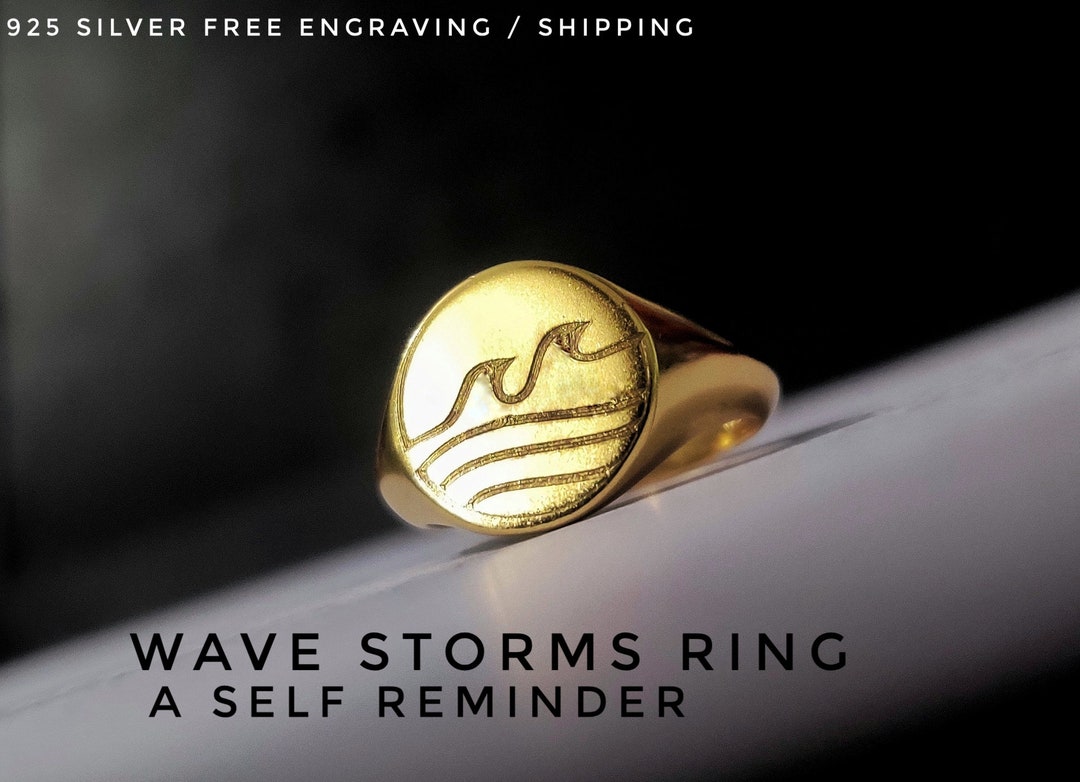 You've Survived Too Many Storms Wave Ring, Promise Ring for Self ...