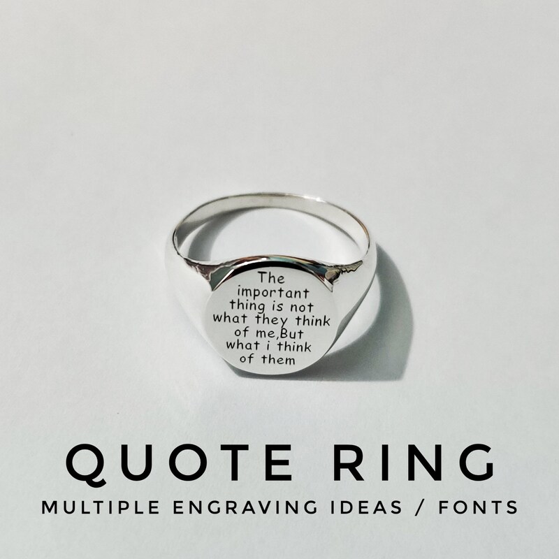 Quote Rings - Etsy