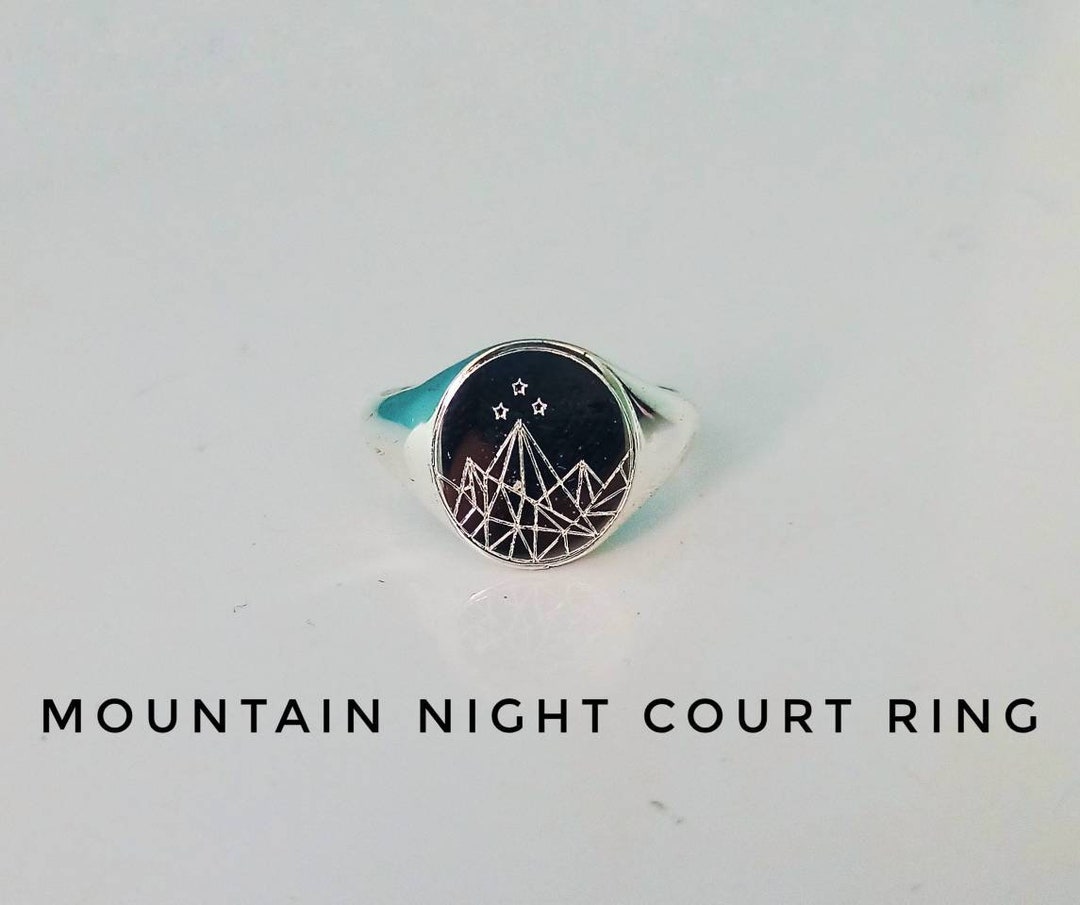 ACOTAR Night Court Signet Ring, Starry Mountains Night Court Ring ...