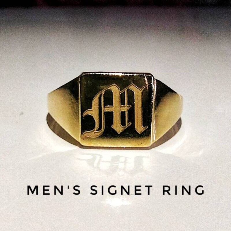 Custom Signet Ring Men - Etsy
