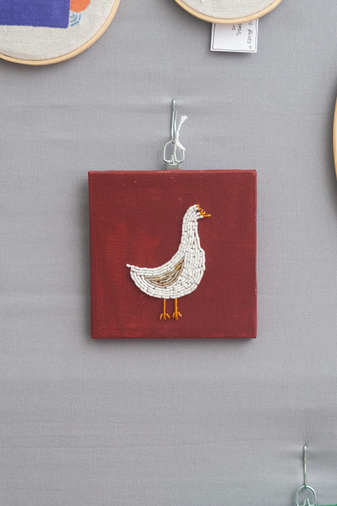 Beaded Goose Embroidery | Beaded Embroidery | Original Design | Wall ...