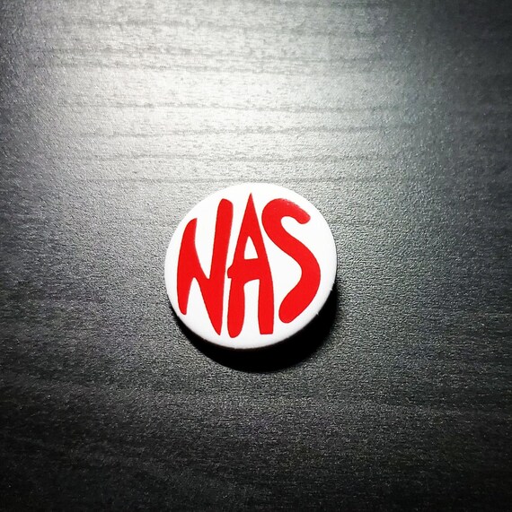 NAS Nasty Nas Logo Button White. - Etsy