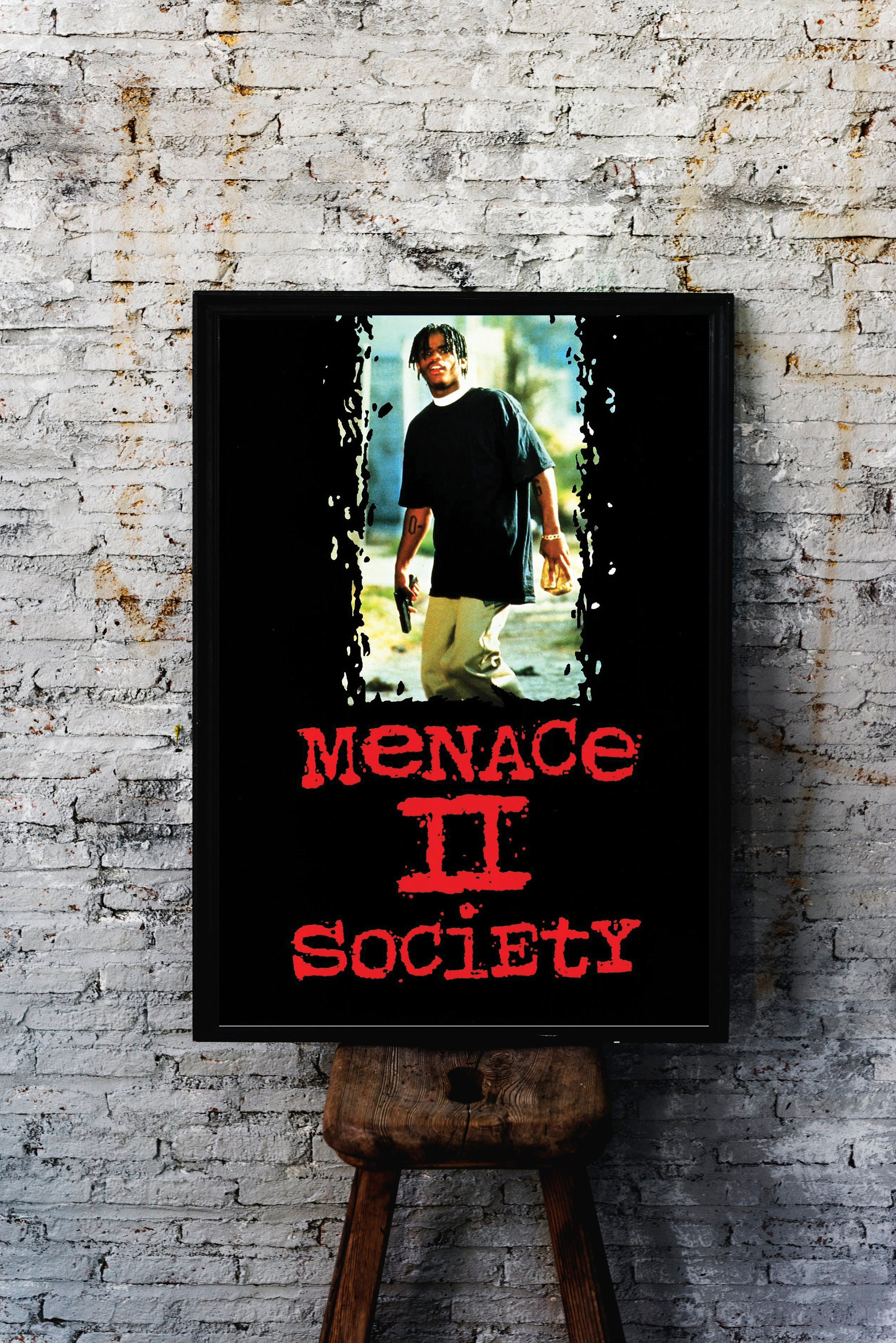 Menace II Society 1993 Movie Poster Movie Print, Hip Hop Movie Posters ...