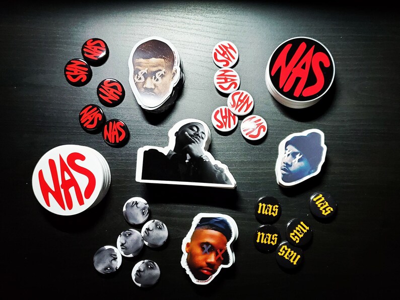 NAS Nasty Nas Logo Button Black. - Etsy