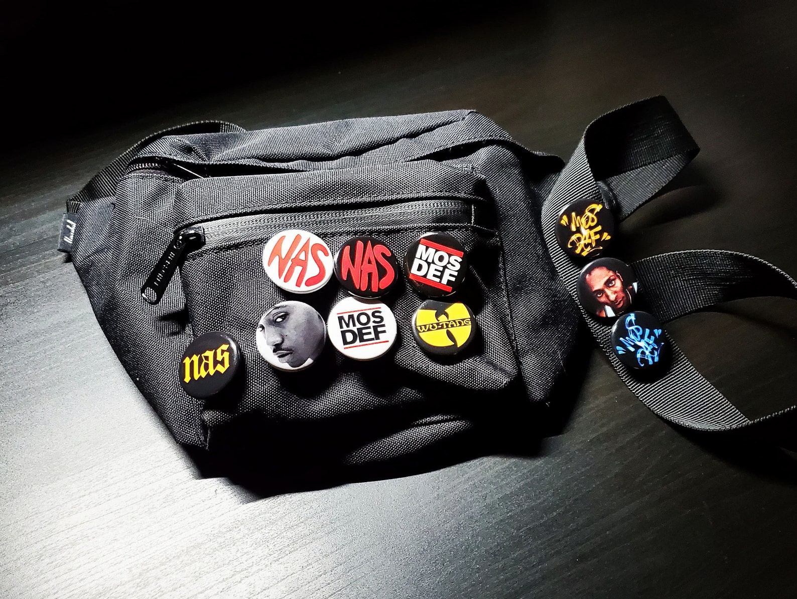 NAS Nasty Nas Logo Button Black. - Etsy