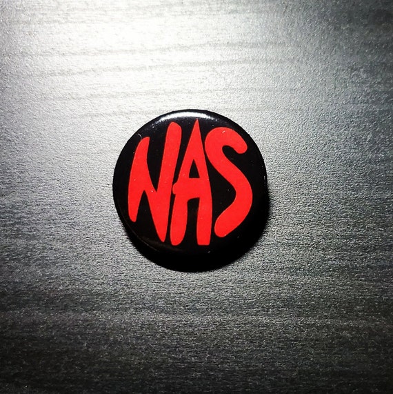 NAS Nasty Nas Logo Button Black. - Etsy