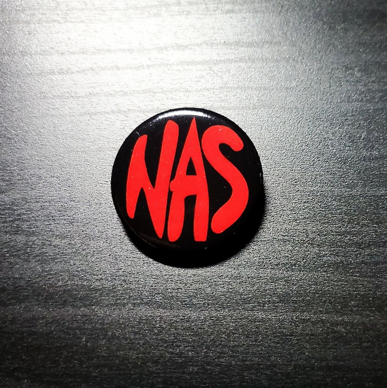 NAS Nasty Nas Logo Button Black. - Etsy