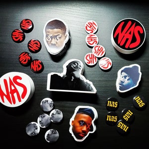 NAS Nasty Nas Logo Button White. - Etsy