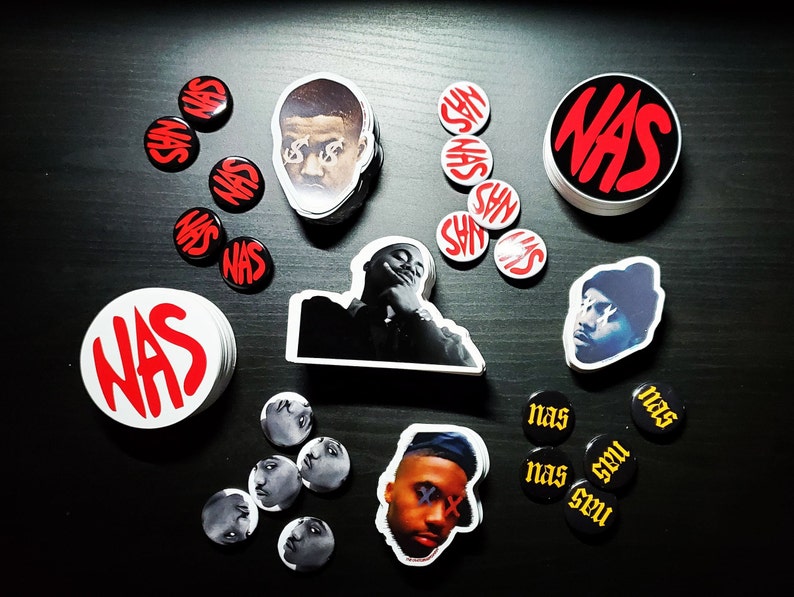 NAS Nasty Nas Logo Button White. - Etsy