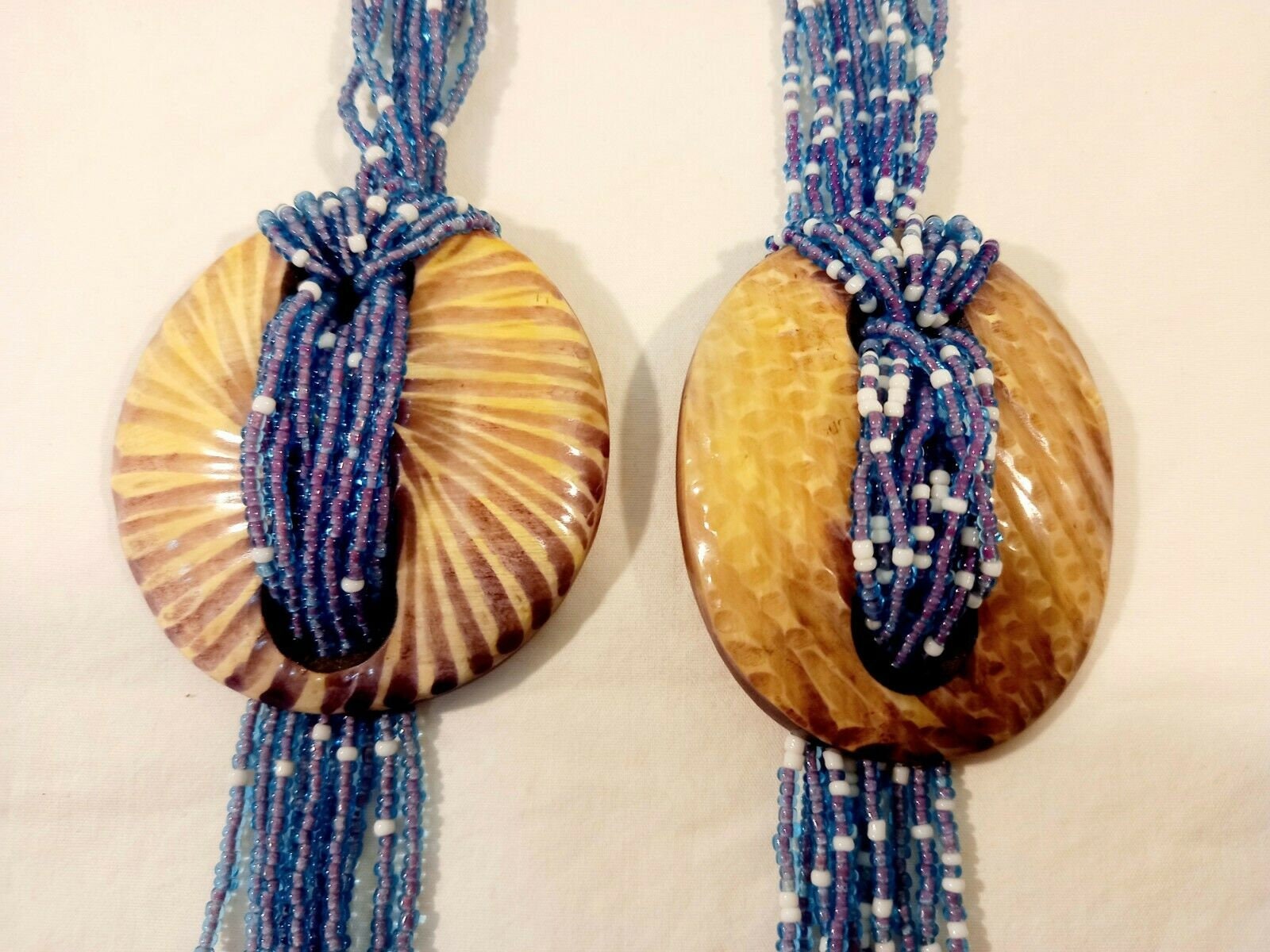 Two Handmade African Shell and Bead Necklaces - Etsy
