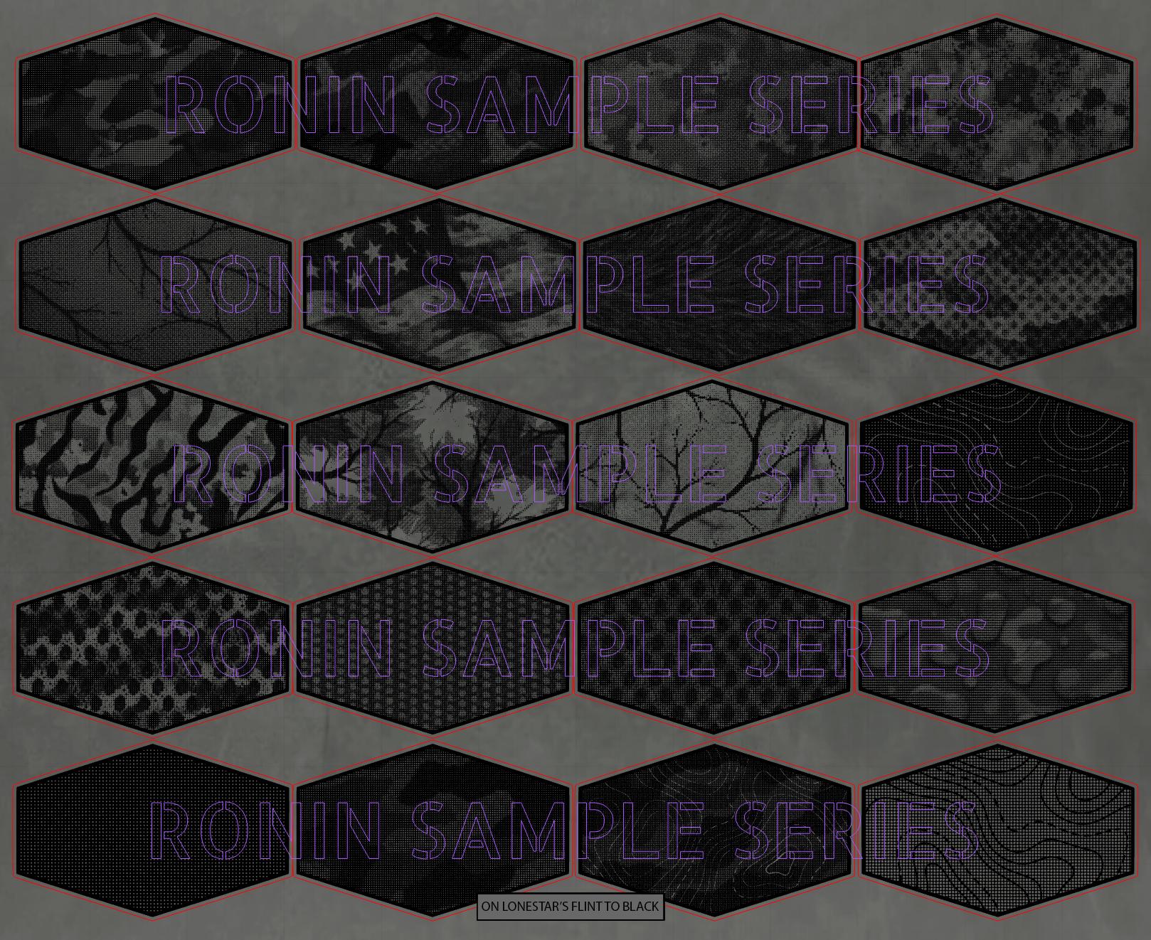 RONIN Wide Hex Bundle - (20) Wide Hex SVG Designs for Custom Patch ...