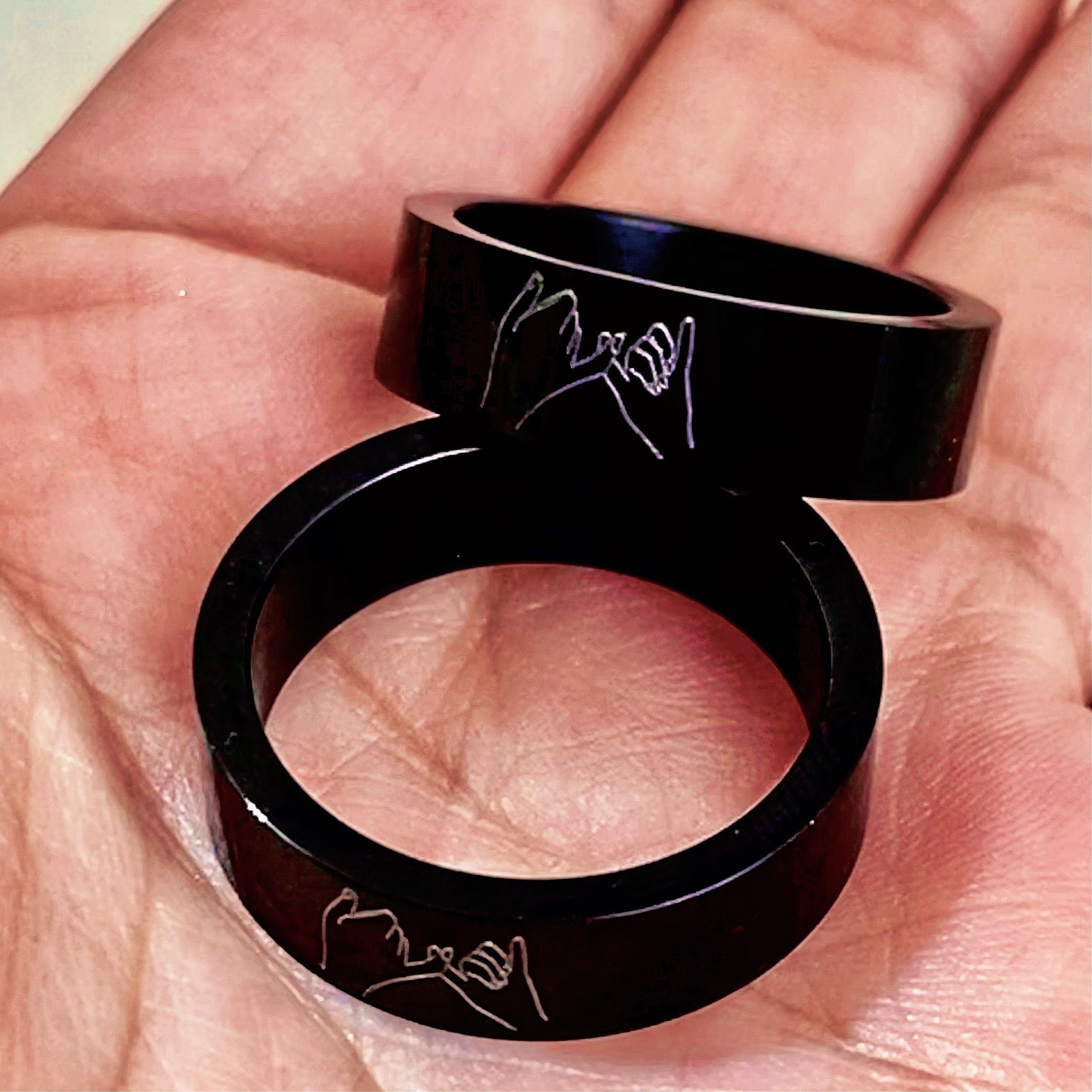 Pinky Swear Couple Ring Pinky Promise Ring For Couple Etsy