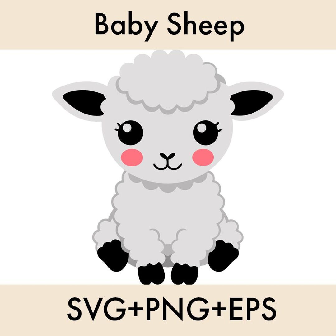 Cute Lamb SVG, Nursery Decor, Farm Animals Clipart (digital Download ...