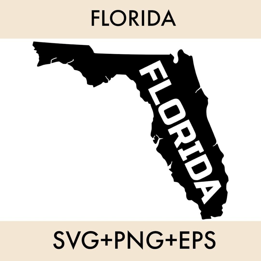 Florida State Svg,png,eps,ready for Canva,cricut,silhouette,outline ...