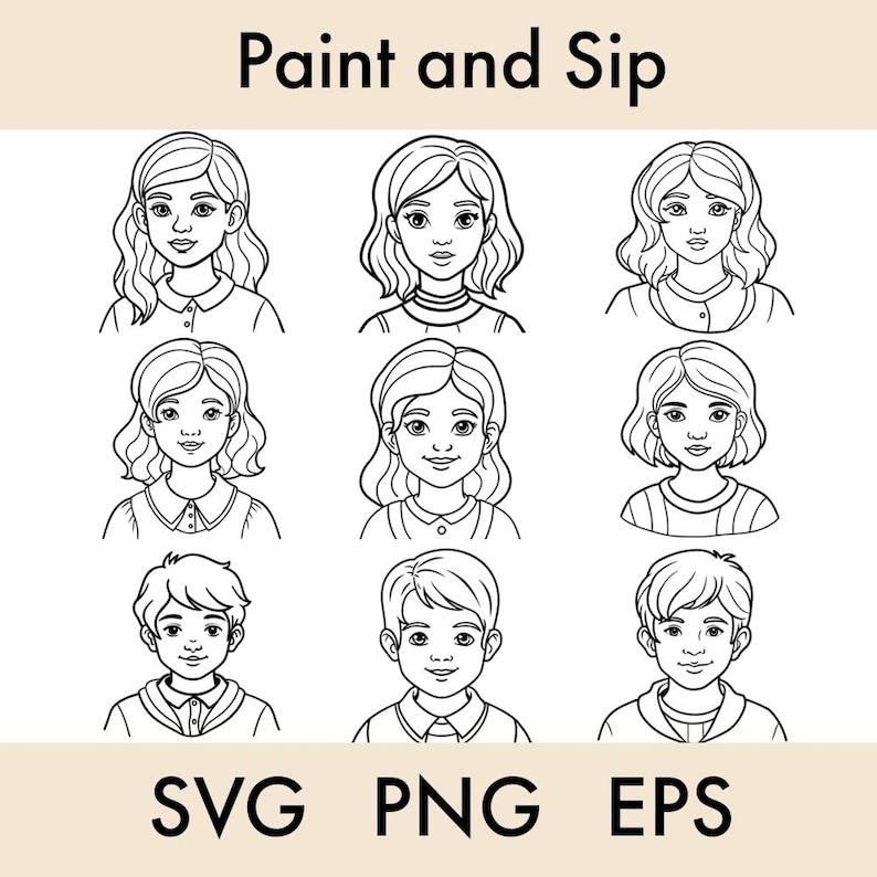 10 Coloring Pages Bundle, Afro Svg, Melanin, Paint With A Twist, Paint ...