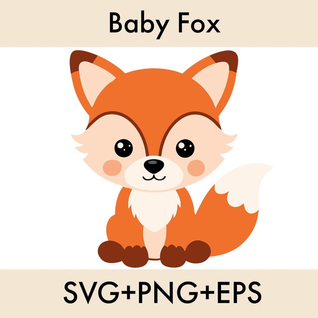 Cute Fox Svg File, Cut File, Baby Fox Svg, Flowers, Floral, Woodland ...