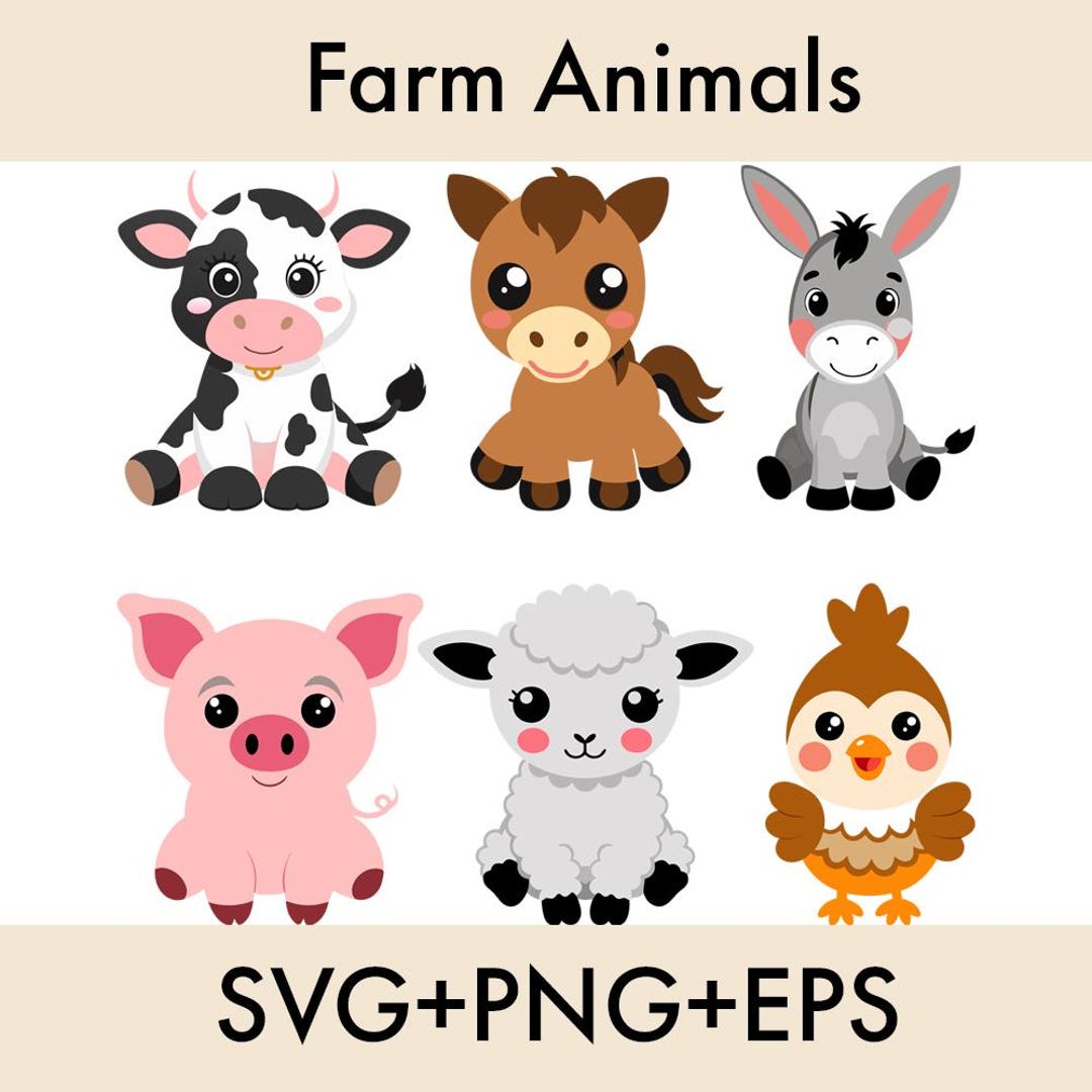 FARM ANIMALS SVG, Animals Svg, Farm Svg , Farm Animals Cricut , Farm ...