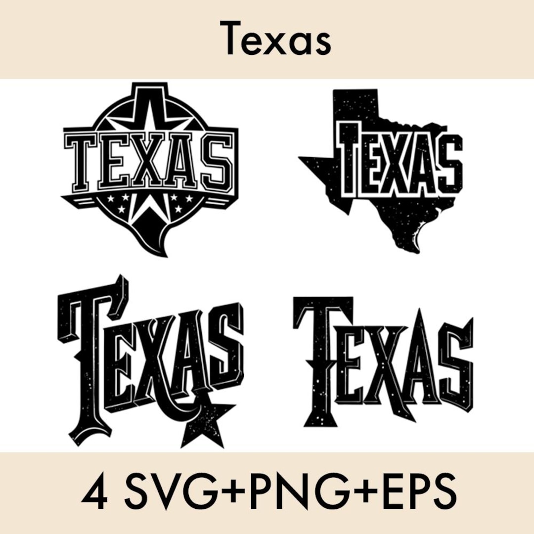 Texas SVG Bundle, Texas SVG, Texas State Shape, Texas Outline Svg ...