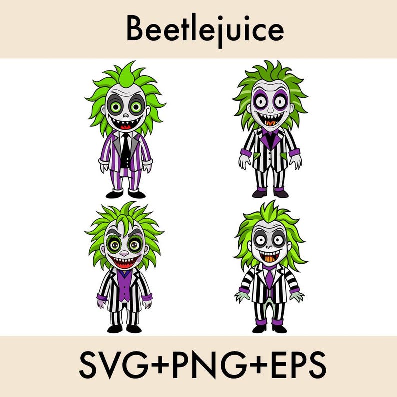Beetlejuice SVG Design Bundle 4 Svg Png Eps - Etsy